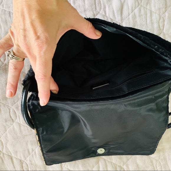 Bechamel | Bags | Bechamel Fuzzy Cheetah Print Handbagshoulder Bag ...